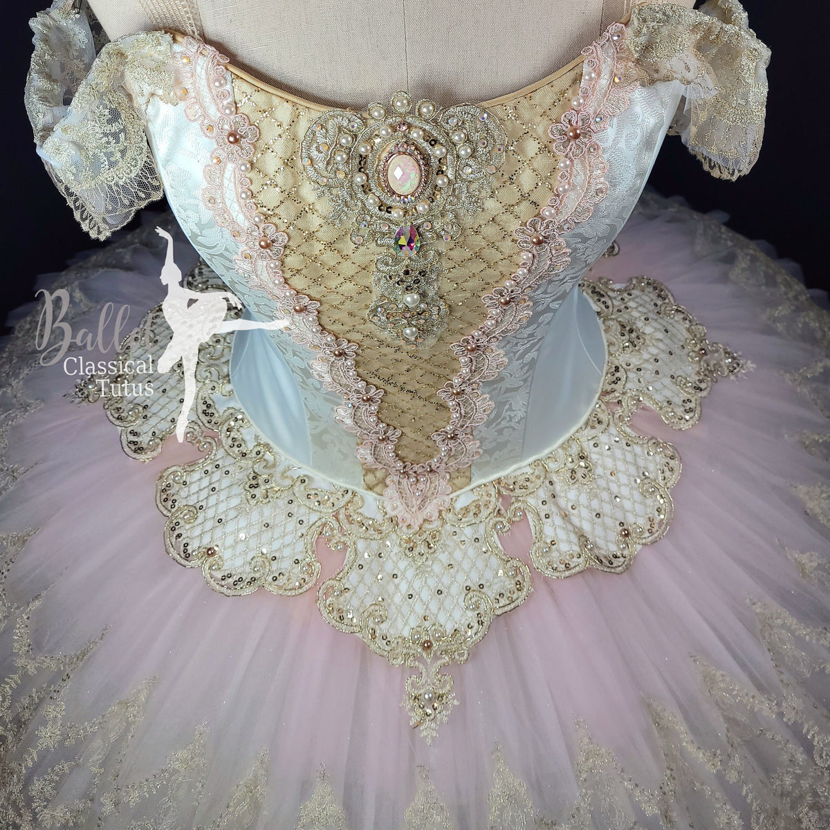 Aurora Act III Ivory & Pink Professional Tutu – Classical Tutus