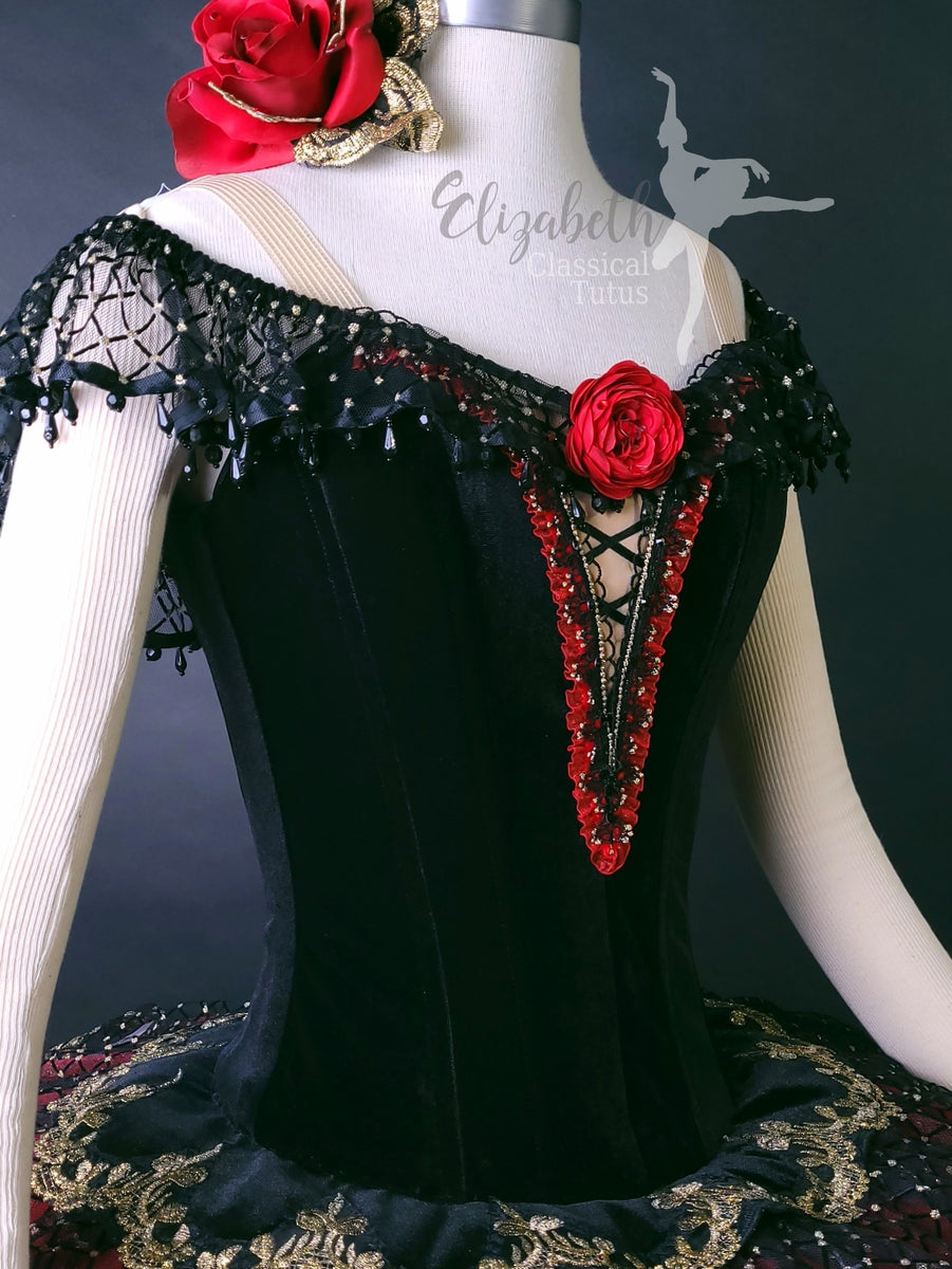 Red & Black Paquita Professional Tutu – Classical Tutus