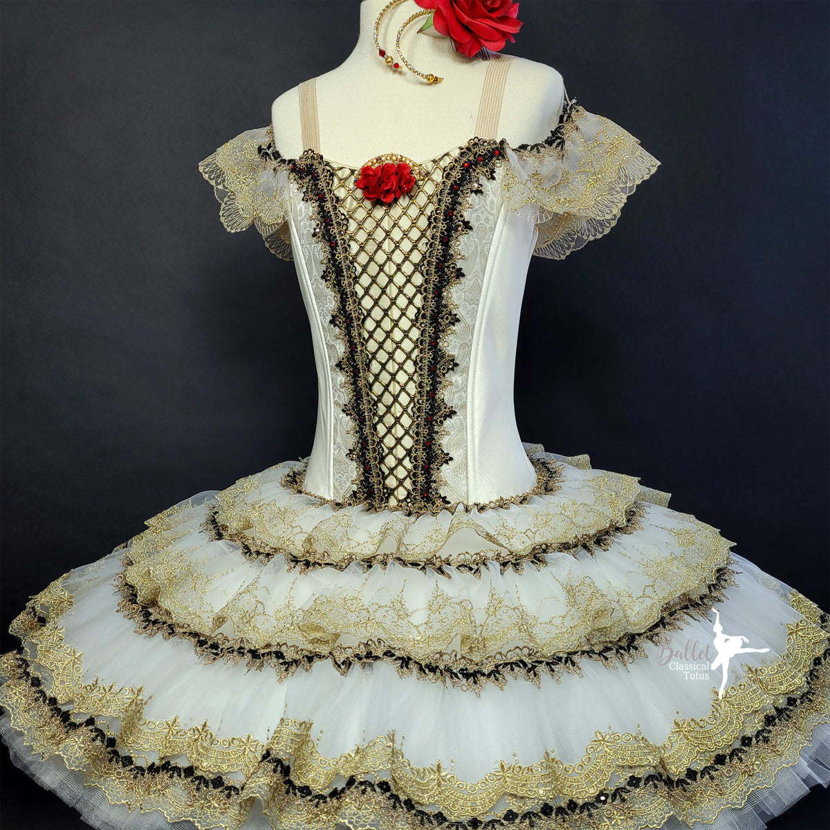 Ivory & Black Paquita Professional Tutu – Classical Tutus