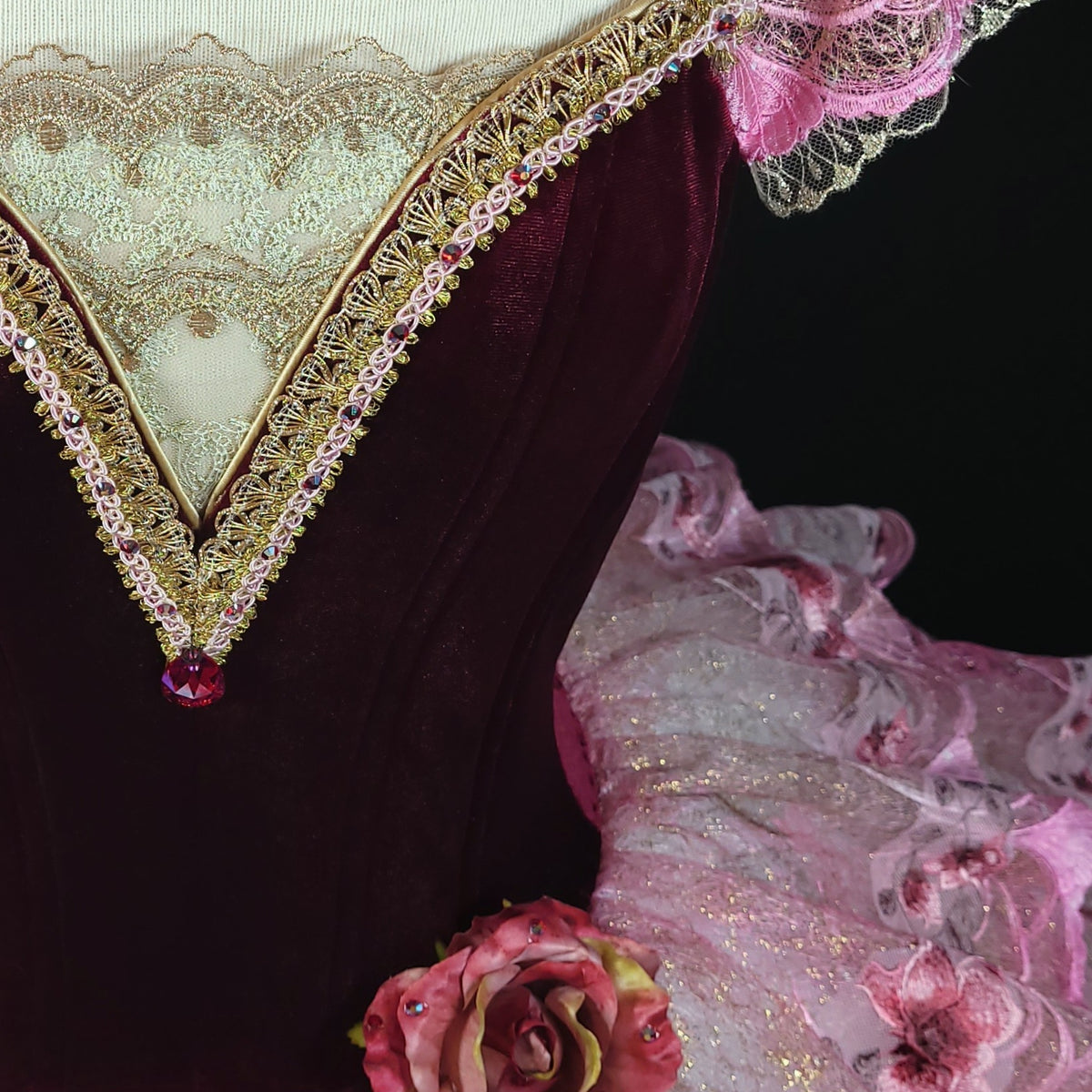 Paquita Tiered Plum & Gold Short Bell Tutu – Classical Tutus